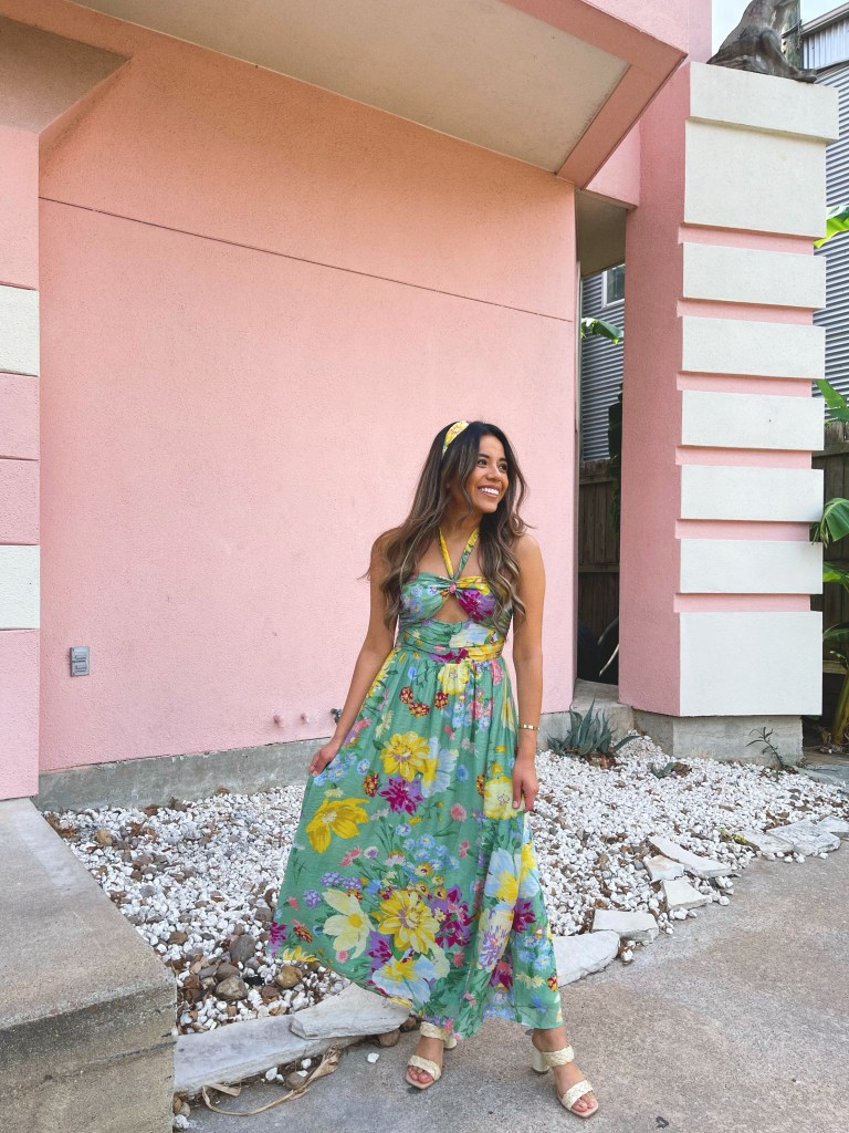 Shop the Look: Green Floral Maxi Dress - Mrs Profresh
